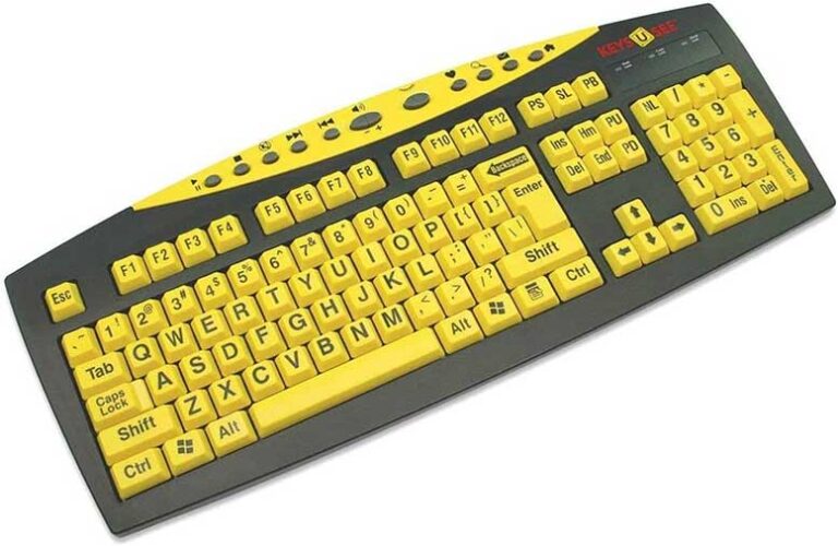 5 Best Large Print Keyboards for the Visually Impaired [2023 Updated]