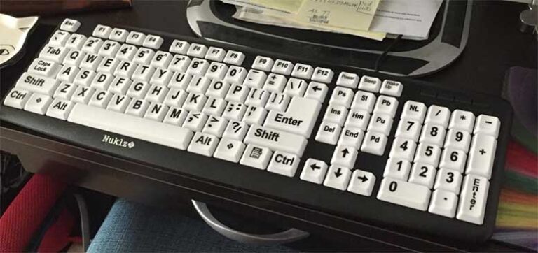 5 Best Large Print Keyboards for the Visually Impaired [2023 Updated]