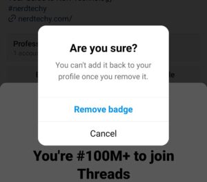 How to Remove Threads Badge on Instagram Profile - Nerd Techy