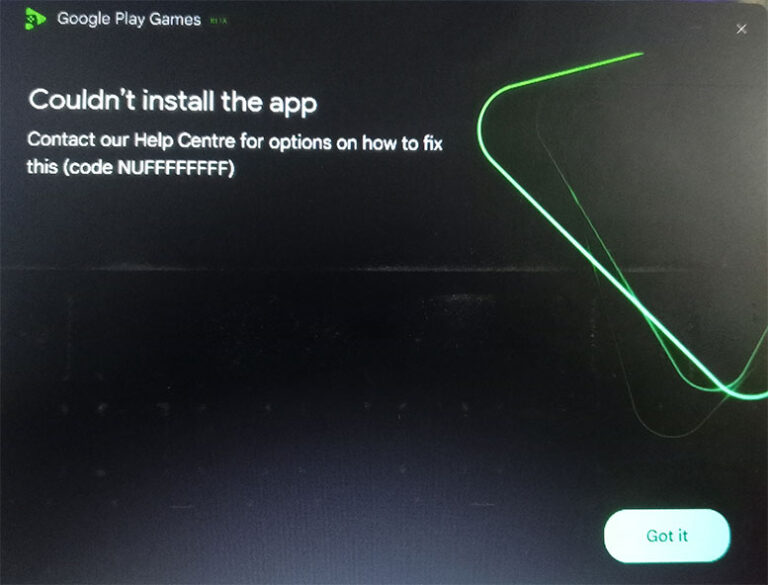Error Code NUFFFFFFFF on Google Play Games Beta Install: How to Fix ...