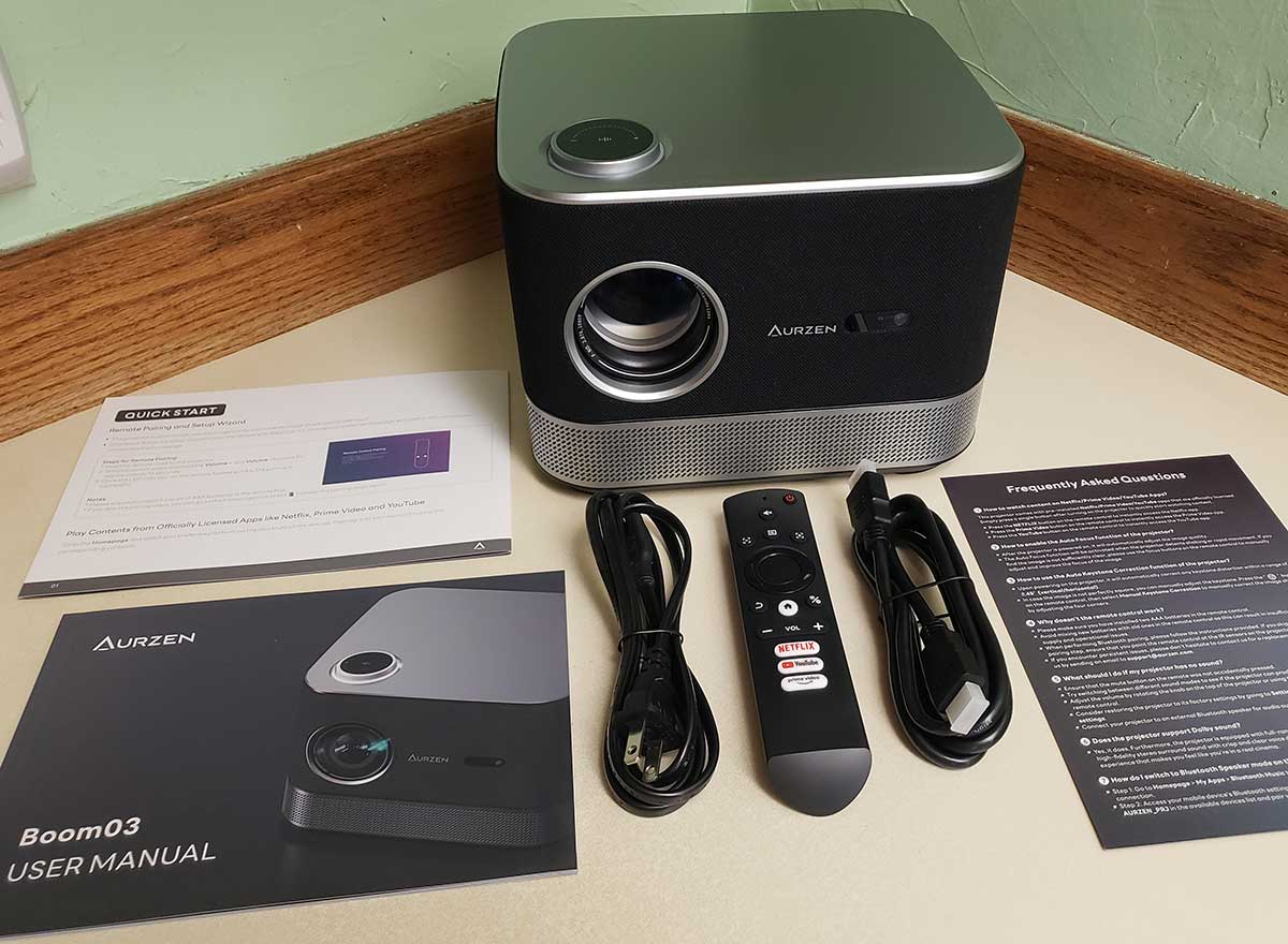 AURZEN BOOM 3 Smart Projector Review & 2-Week Test Run - Nerd Techy