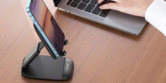 Lamicall Foldable Phone Stand Review: Height Adjustable, Portable Design